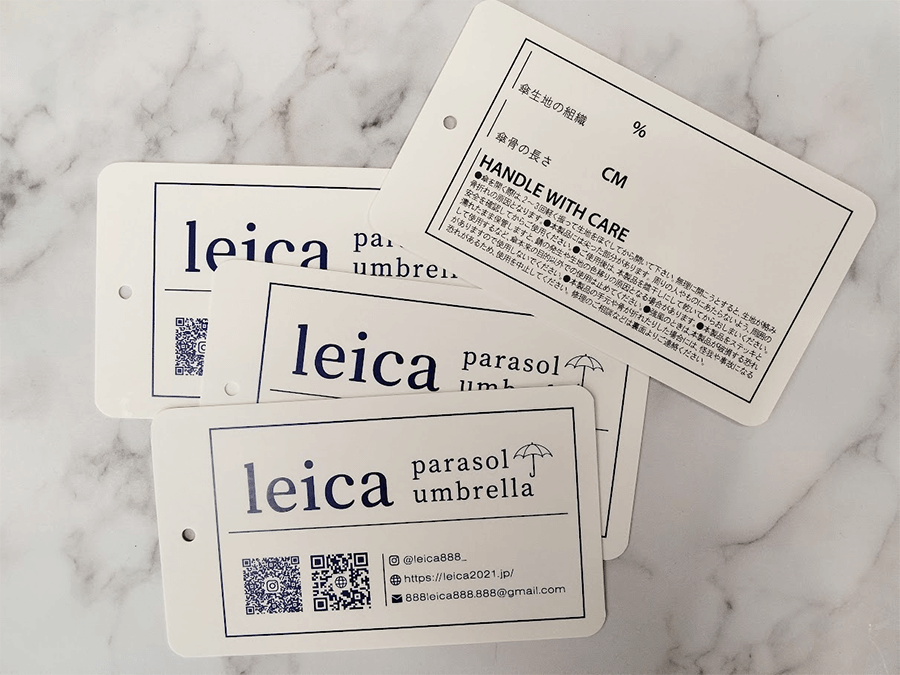 （SF-019）手作りの傘の作家【leica】さまの両面吊り下げ札の作成